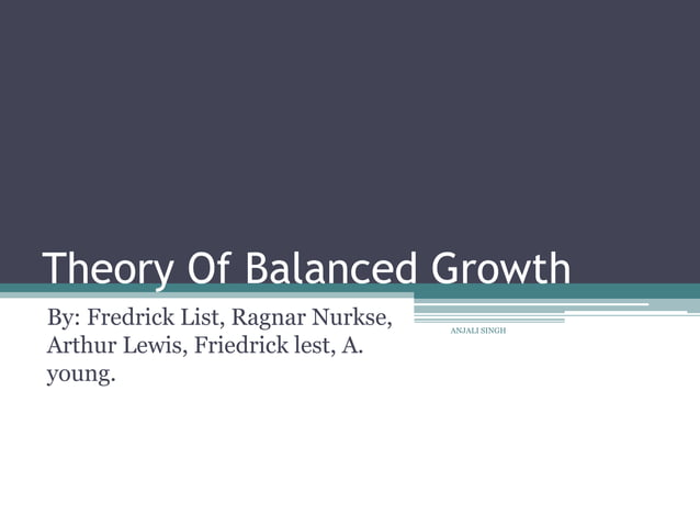 The theory of balanced growth | PPTX