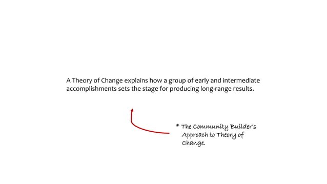 The Theory of Change Approach | PPTX