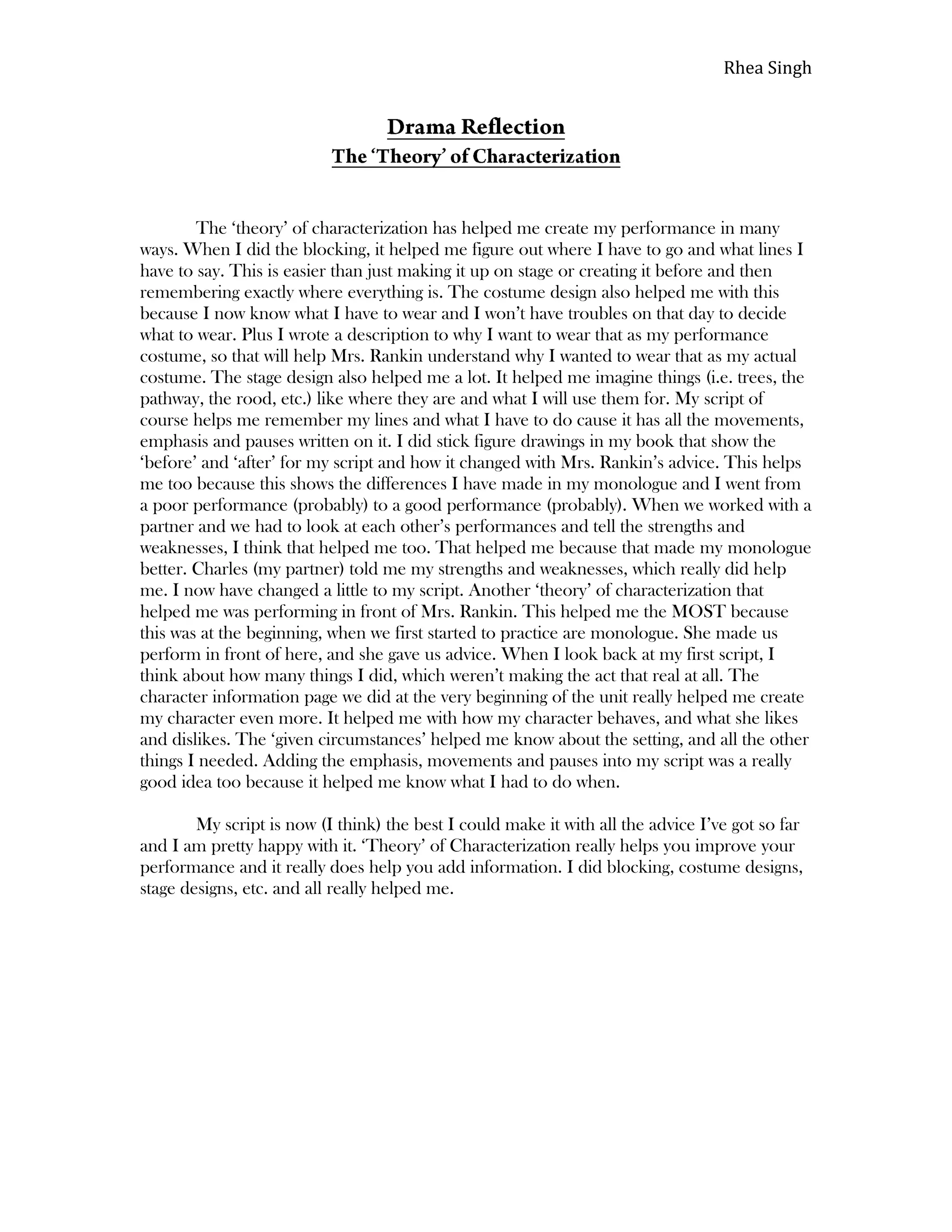 The 'theory' of characterization | DOCX