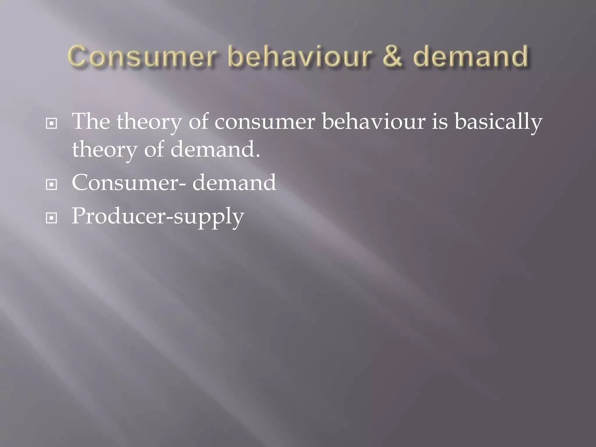 GFGC CHIKKABASUR ( The theory of consumer behaviour ) | PPT