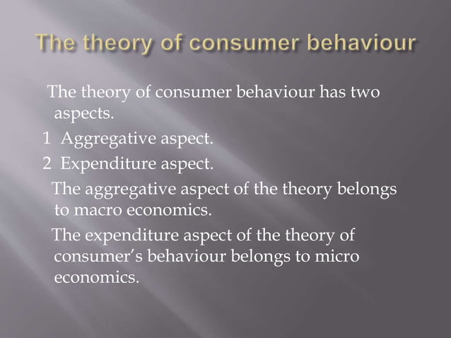GFGC CHIKKABASUR ( The theory of consumer behaviour ) | PPT