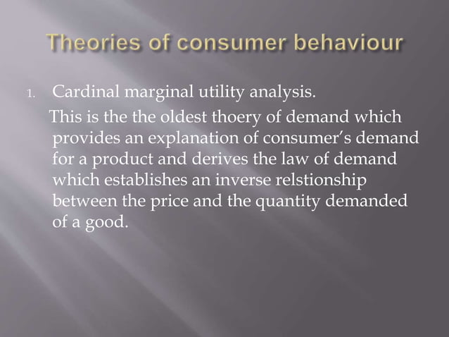 GFGC CHIKKABASUR ( The theory of consumer behaviour ) | PPT