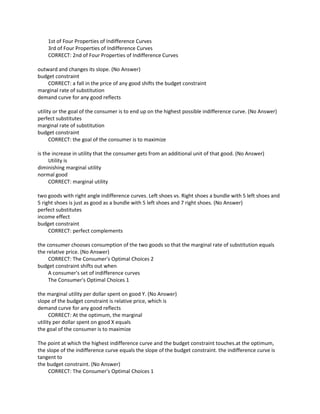 The theory of consumer choice | DOCX | Government Support and Welfare ...