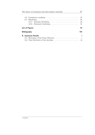 The theory of continuum and elasto plastic materials | PDF