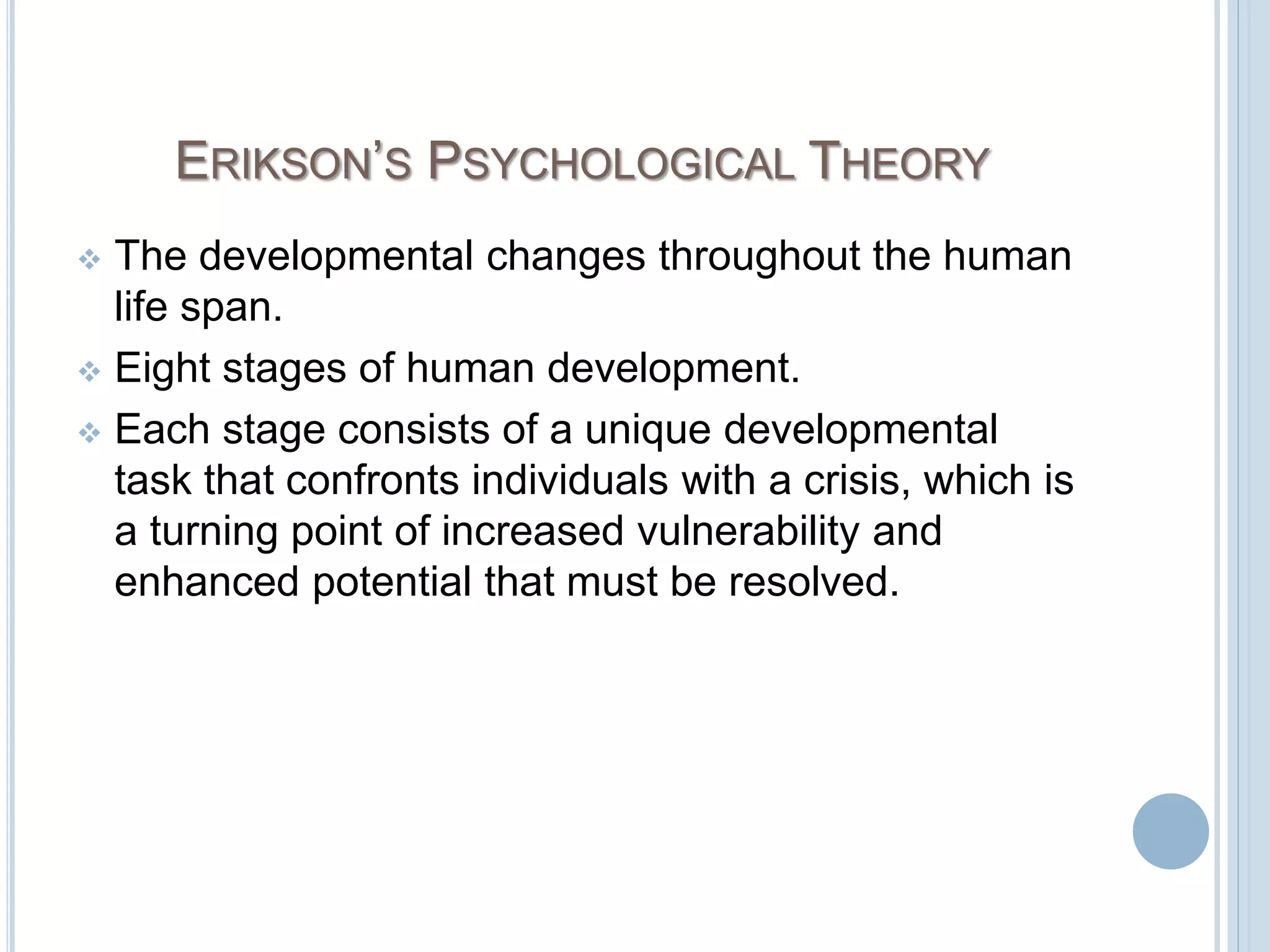 Erikson's Theory of Development | PPTX