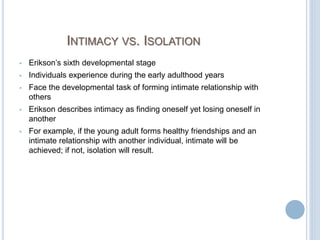 Erikson's Theory of Development | PPTX