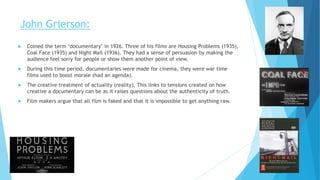 The theory of documentaries | PPT