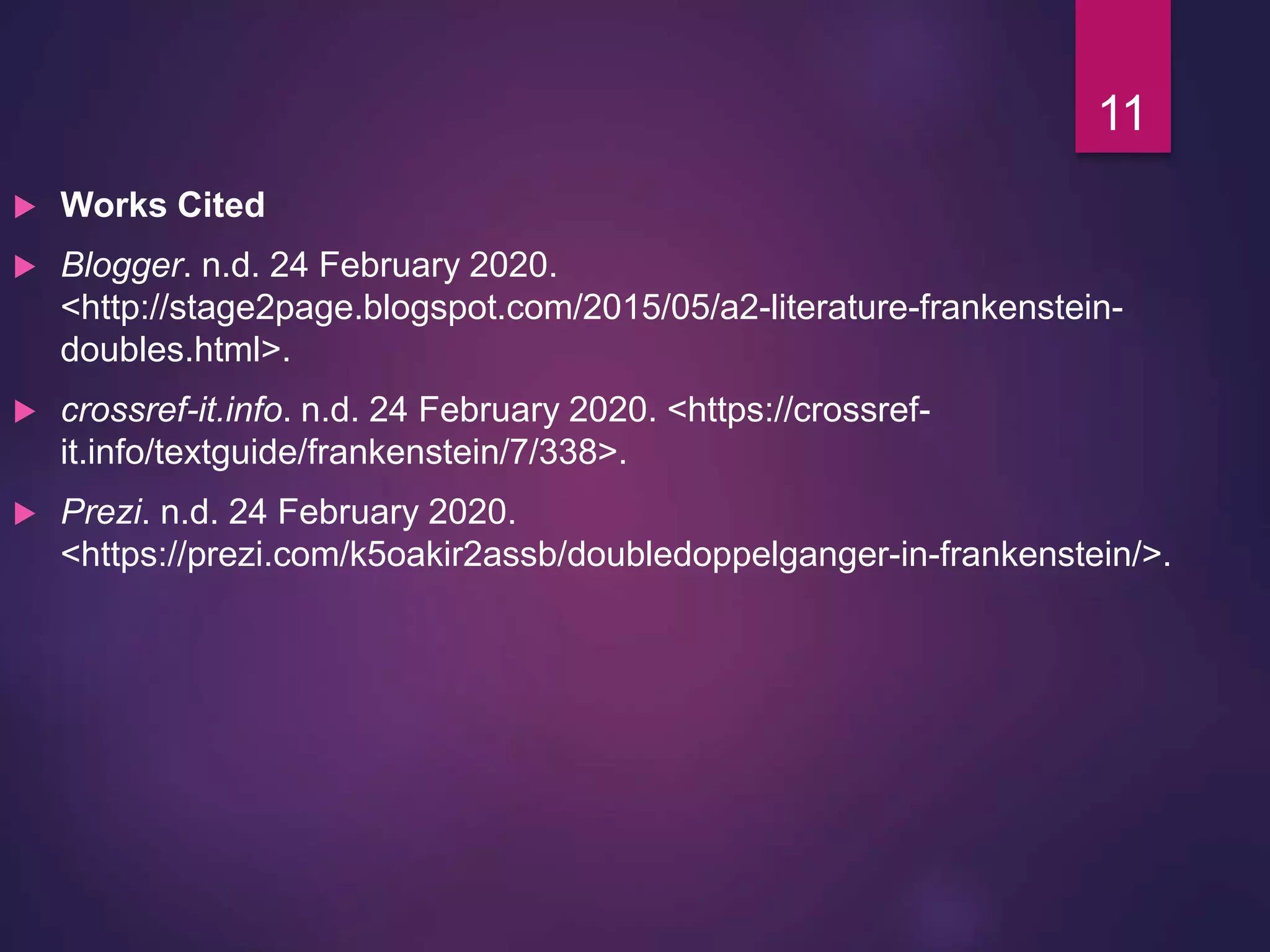 The theory of doppelganger in frankenstein 1 | PPTX