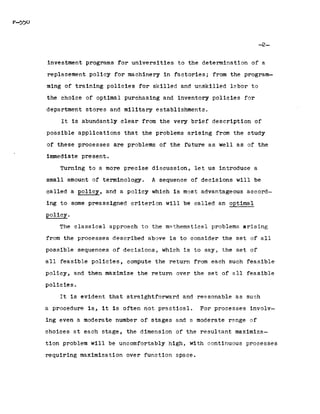 The Theory of Dynamic Programming by Richard Bellman | PDF