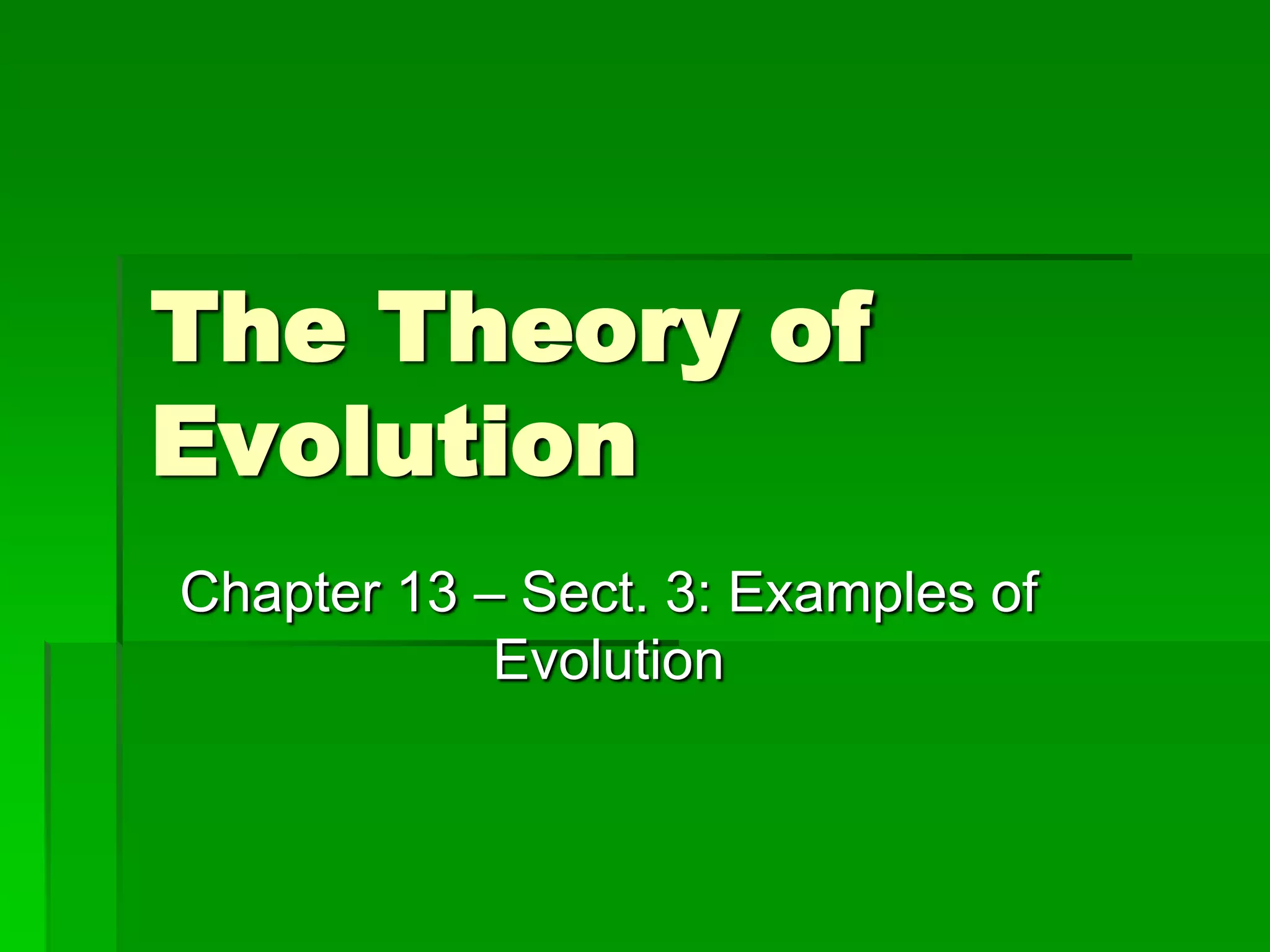 The Theory of Evolution | PPTX | Geology | Science