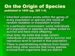 The Theory of Evolution | PPT