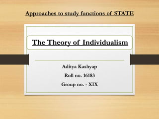 The theory of individualism | PPTX