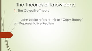 The theory of knowledge | PPTX