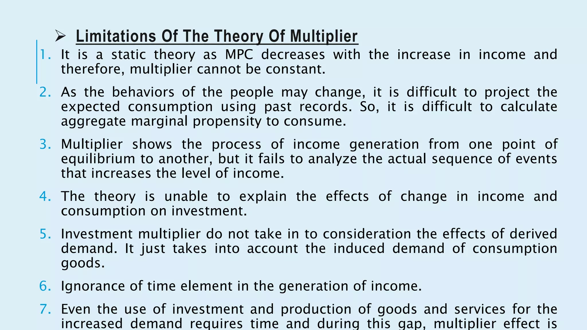 The theory of multiplier and acceleration principle chapter 3 | PPSX