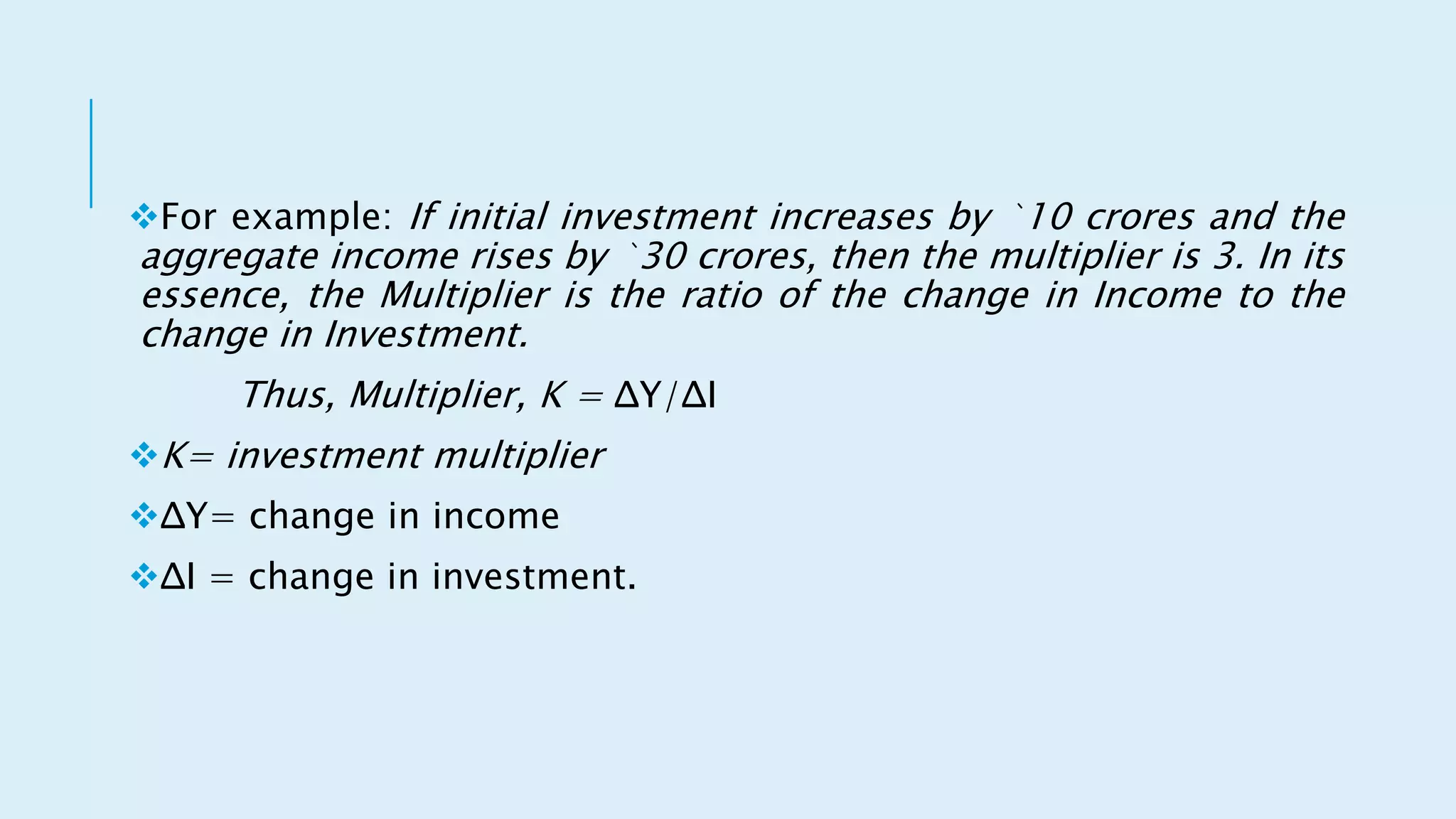The theory of multiplier and acceleration principle chapter 3 | PPSX