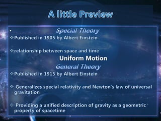 Presentation on the theory of relativity | PPTX