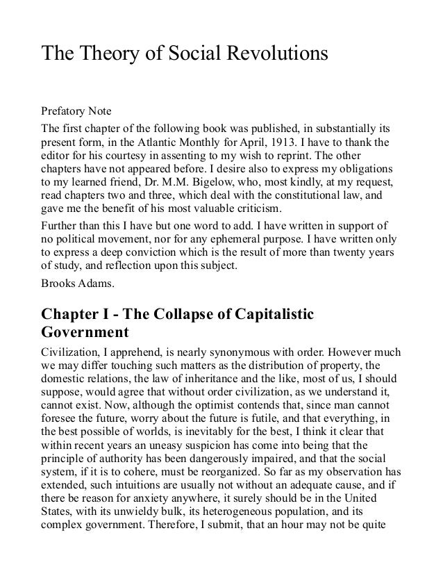 The Theory of Social Revolutions - Free E-Book