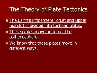 The Theory of Tectonic Plates - earth tectonic plates | PPT