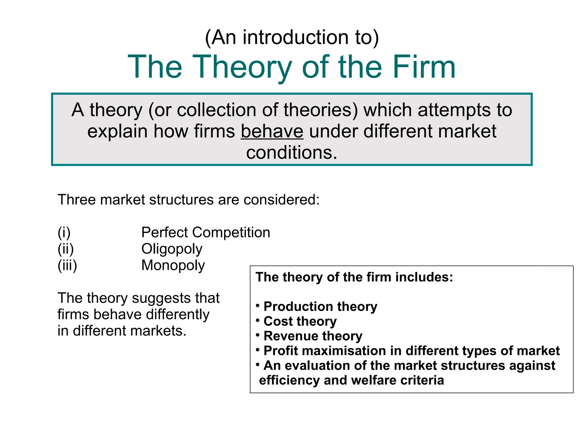 The theory of the firm | PPT