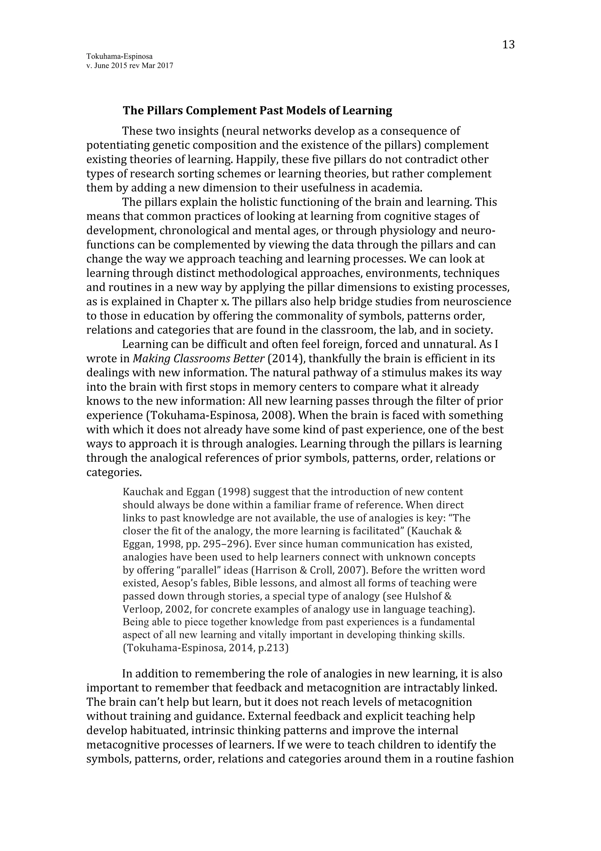 Five Pillars of Neuroconstructivism in the Brain by Tracey Tokuhama ...