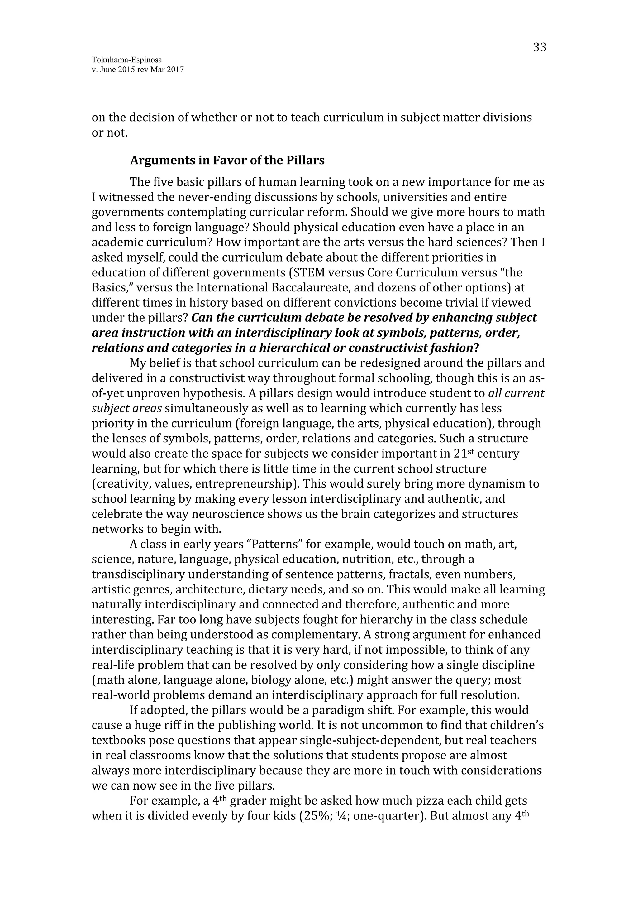 Five Pillars of Neuroconstructivism in the Brain by Tracey Tokuhama ...