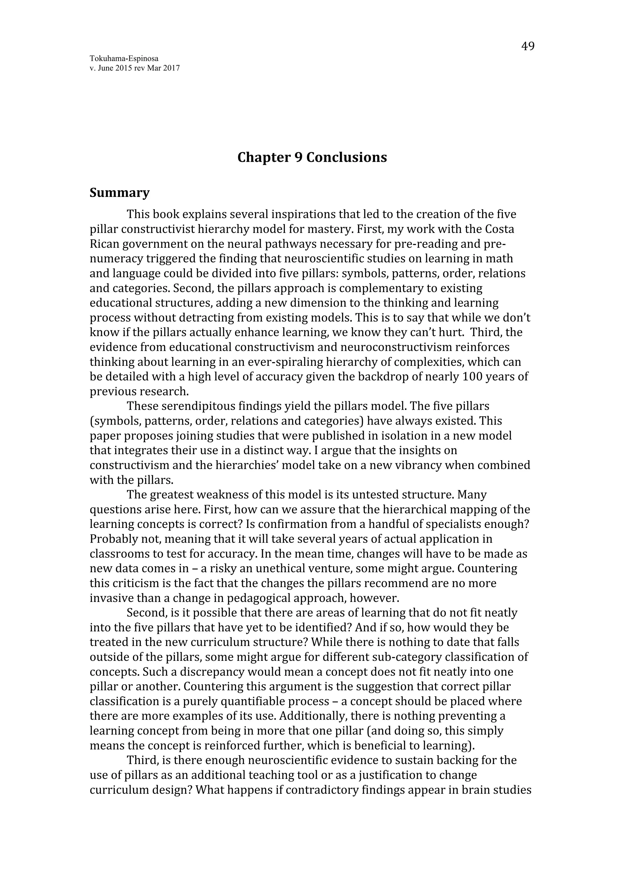 Five Pillars of Neuroconstructivism in the Brain by Tracey Tokuhama ...