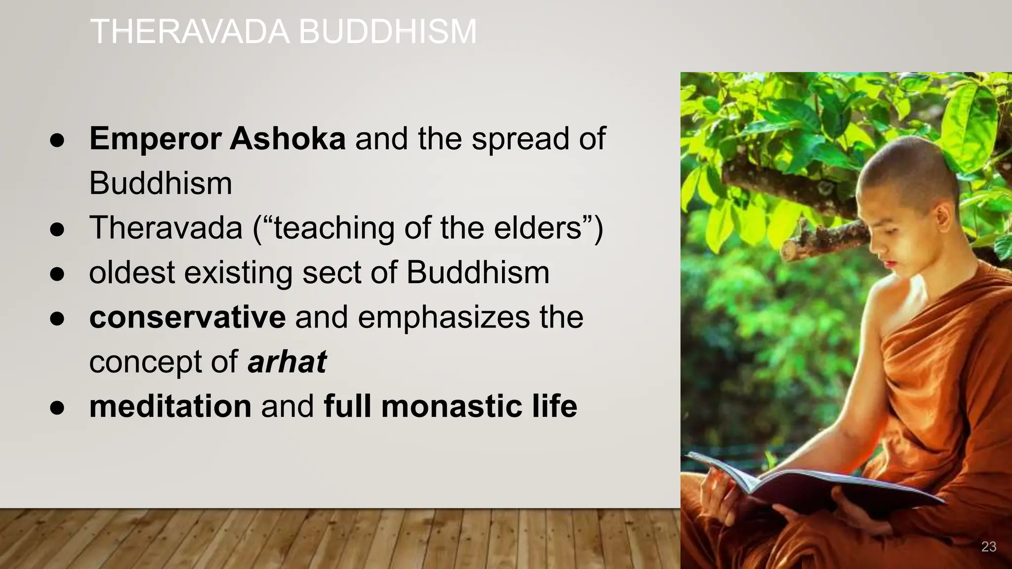 The theravada buddhist religion.powerpoint presentation | PPTX