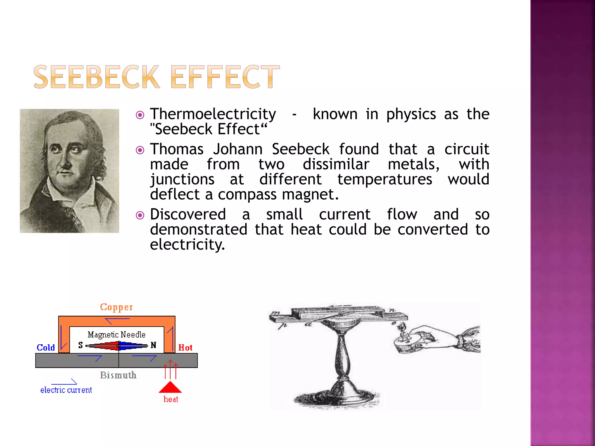 The thermo electric effect | PPTX