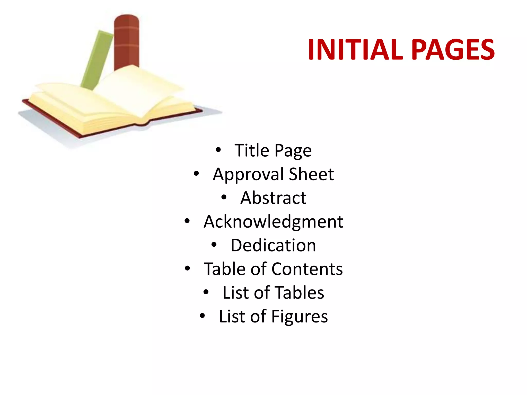 The thesis and its parts | PPTX