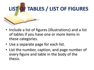 The thesis and its parts | PPTX