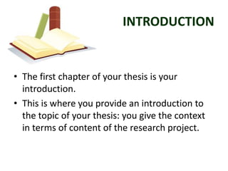 The thesis and its parts | PPTX