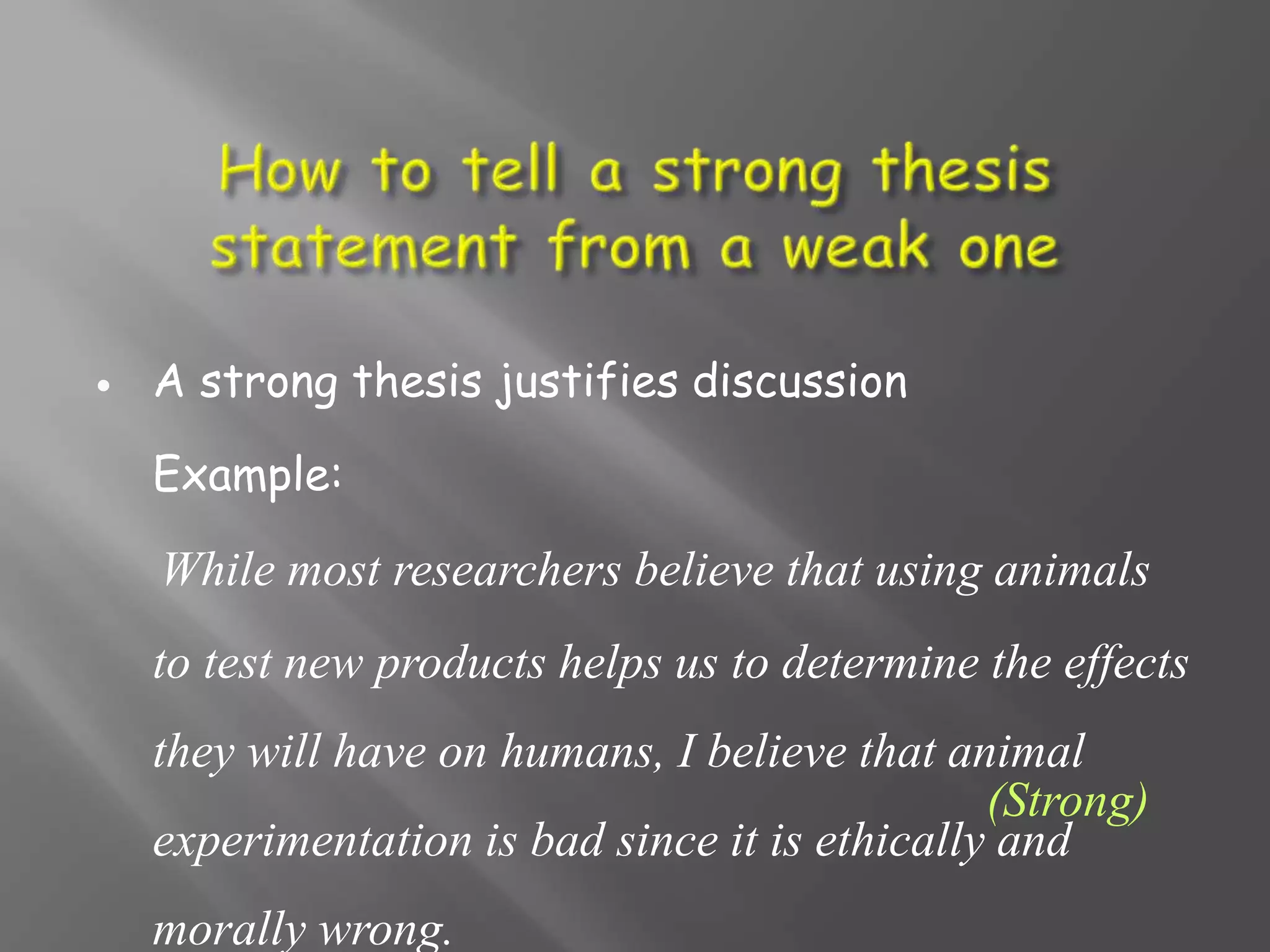 The thesis statement | PPT