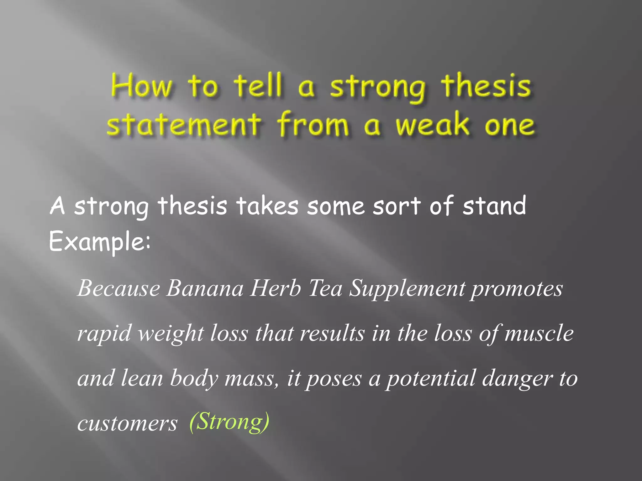 The thesis statement | PPT