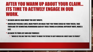 The thesis statement | PPTX