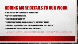 The thesis statement | PPTX