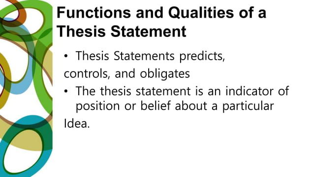 The thesis statement | PPT