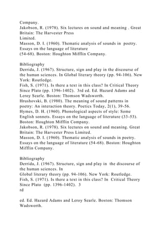 The Thesis StatementThe One Sentence That Will Change Your L.docx