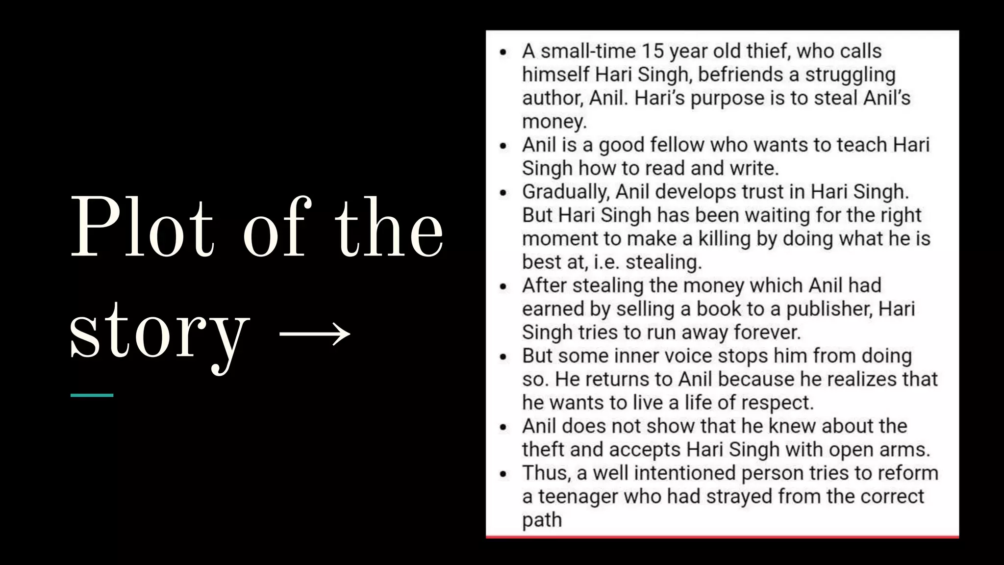 The thief story by ruskin bond | PPTX