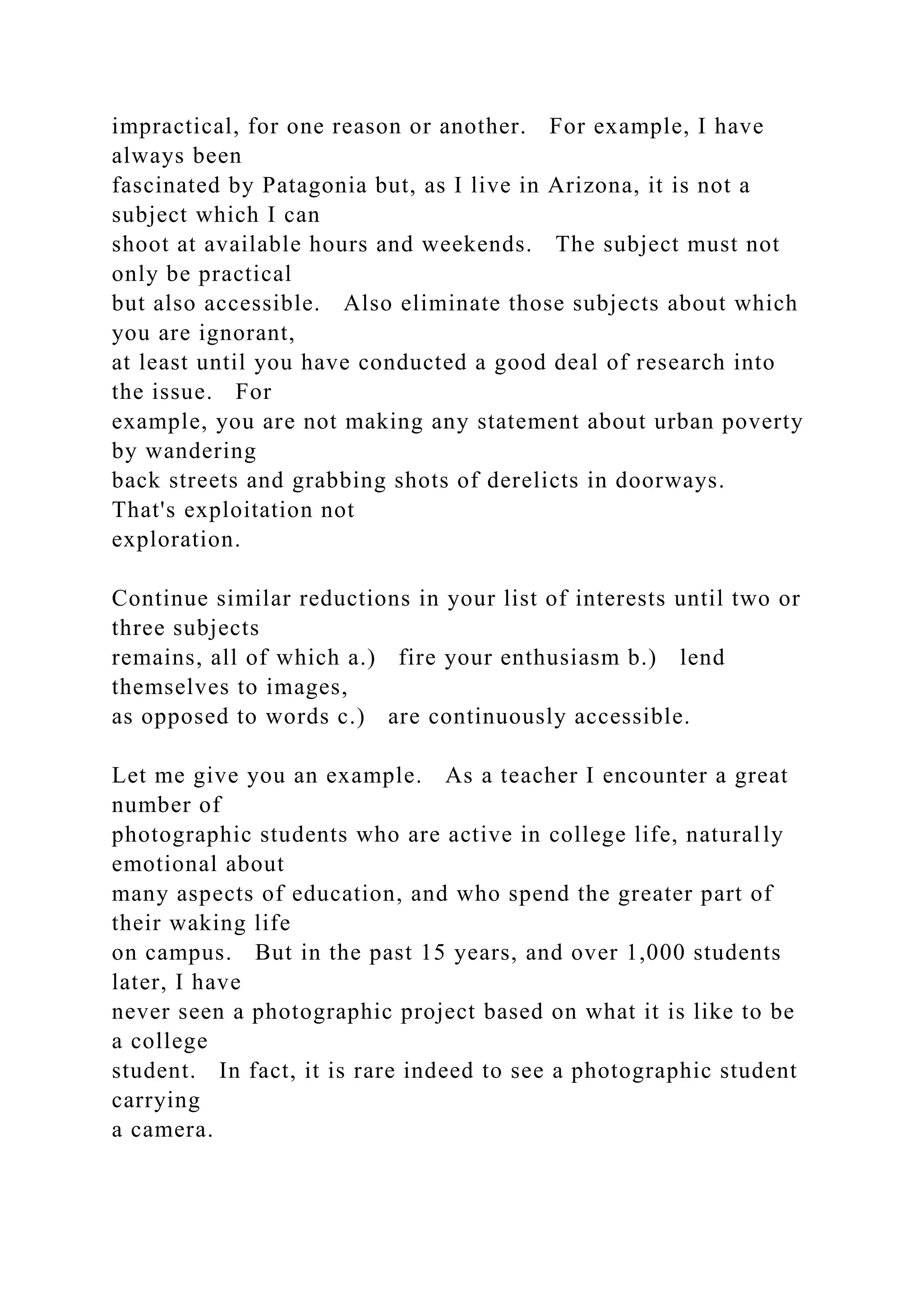 The Thing ItselfThe fundamental principle of photography.docx