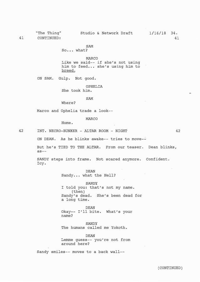 13.17 The Thing script | PDF