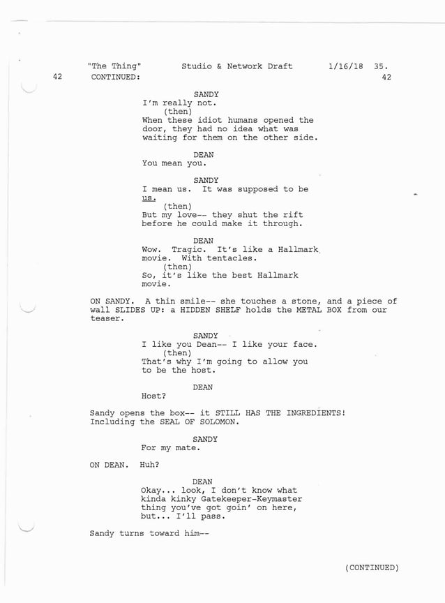 13.17 The Thing script | PDF