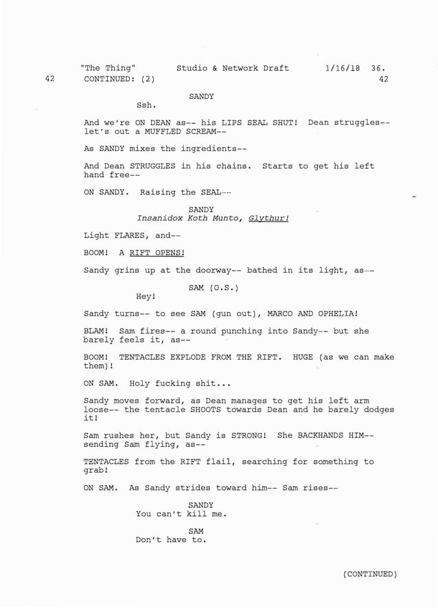 13.17 The Thing script | PDF