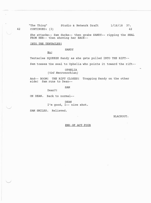 13.17 The Thing script | PDF