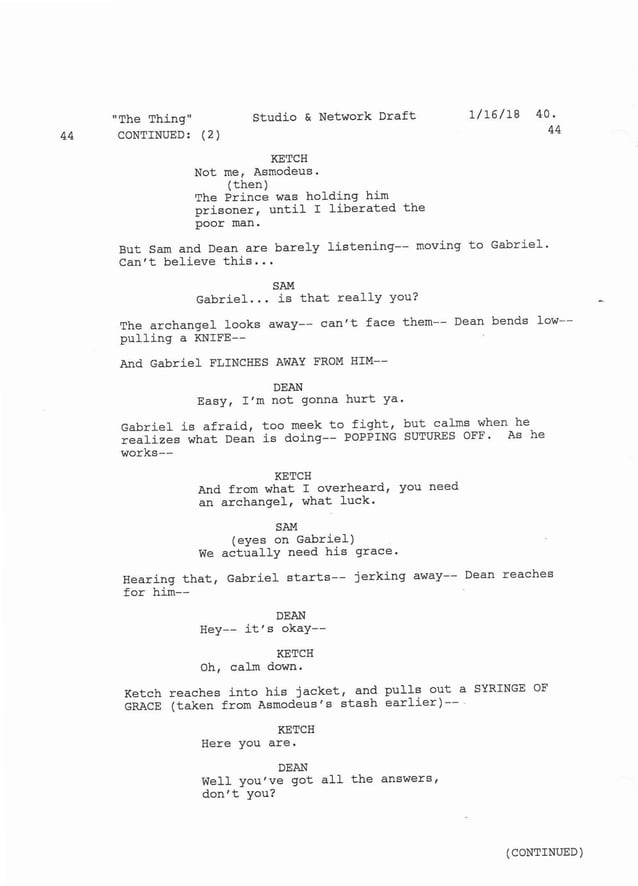 13.17 The Thing script | PDF