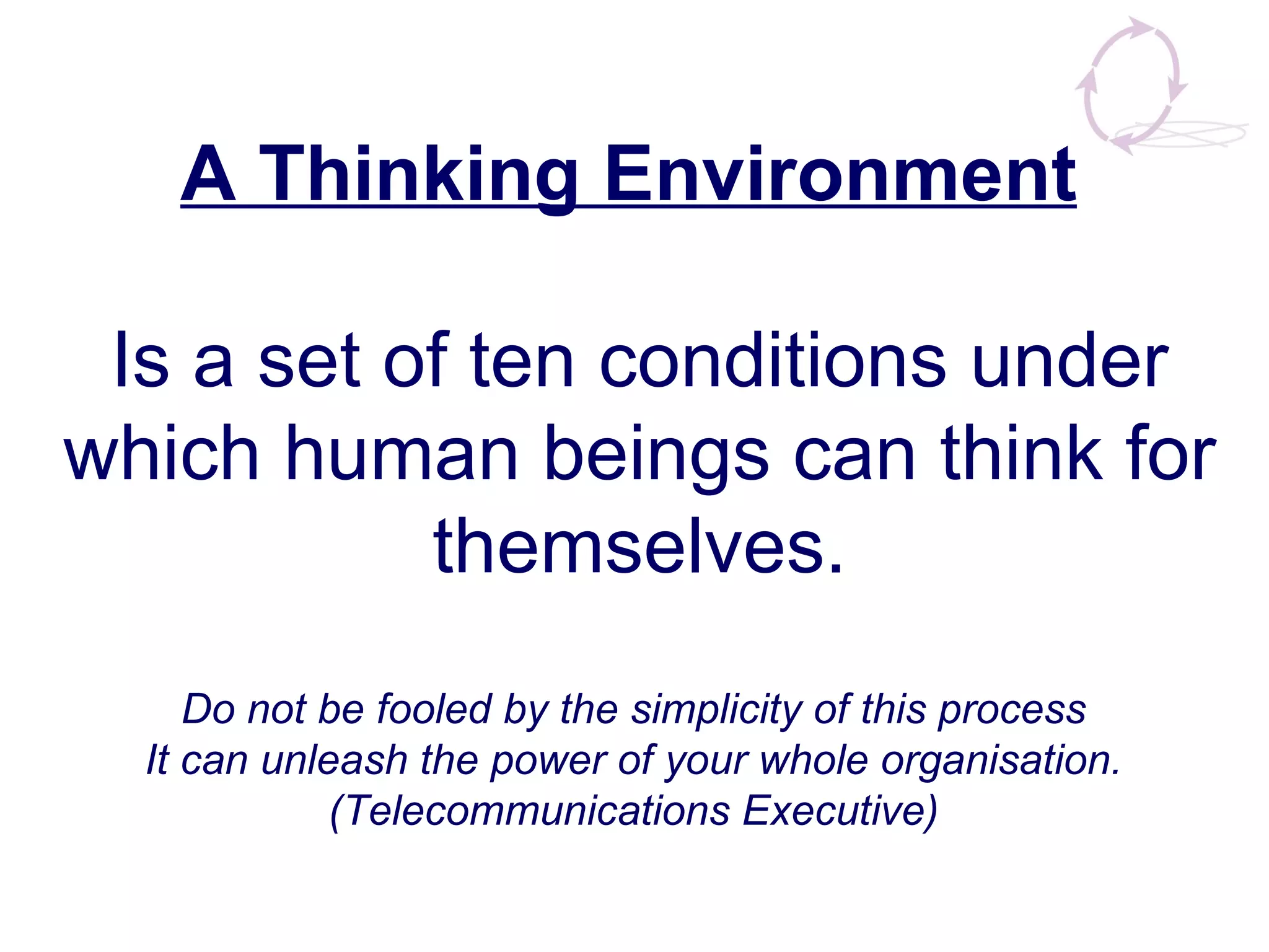 The Thinking Invironment | PPT