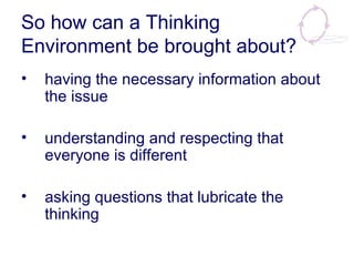 The Thinking Invironment | PPT