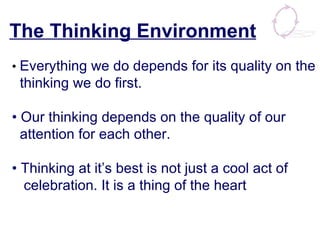 The Thinking Invironment | PPT