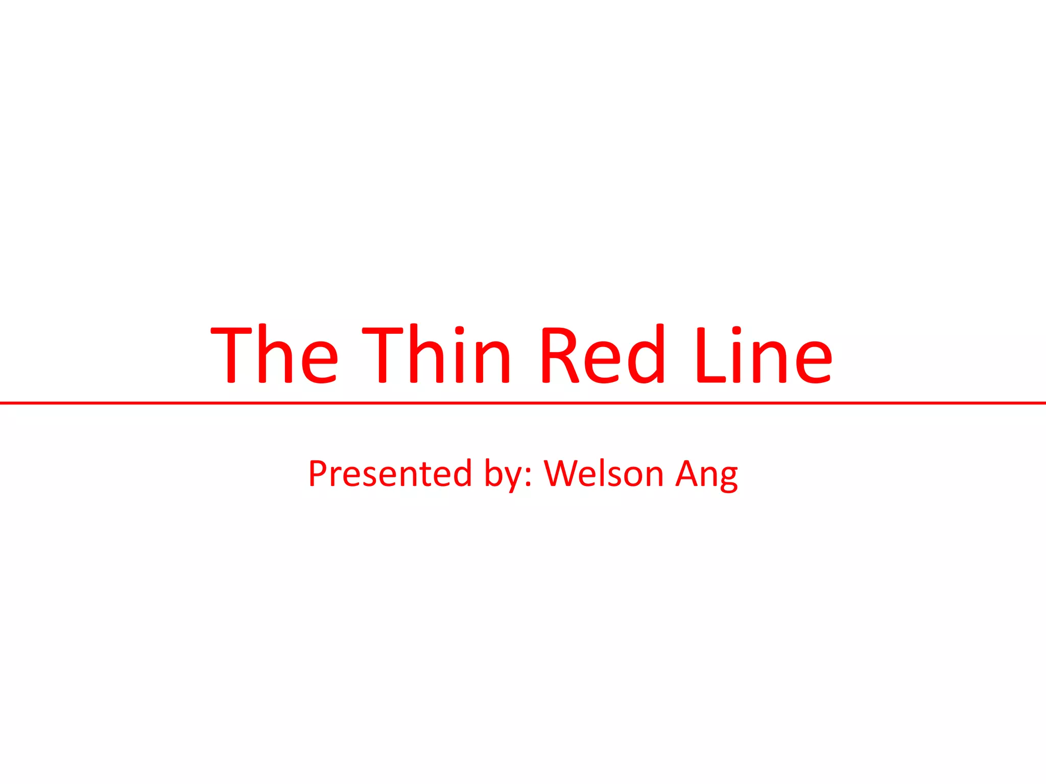 Sermon: The Thin Red Line | PPT