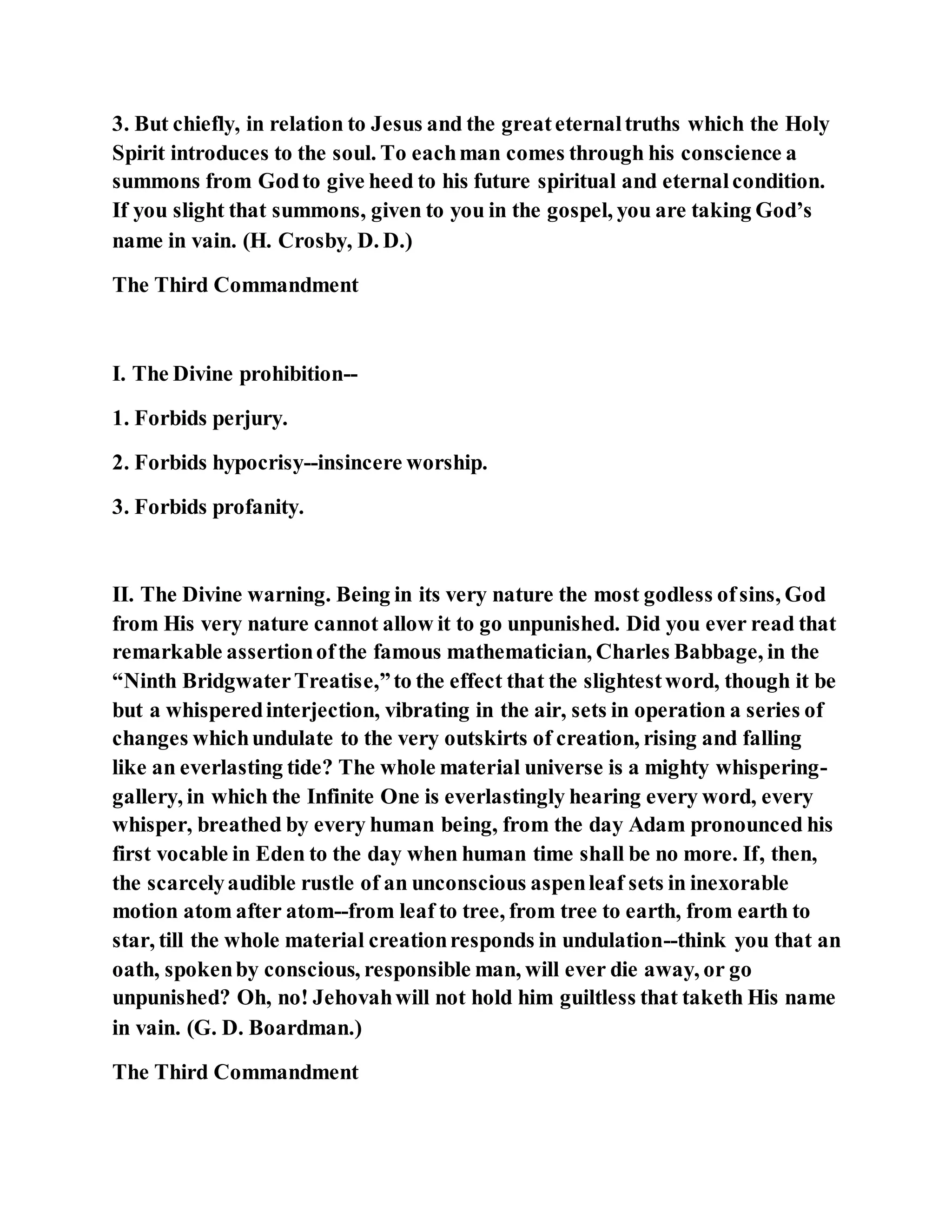 The third commandment | DOCX