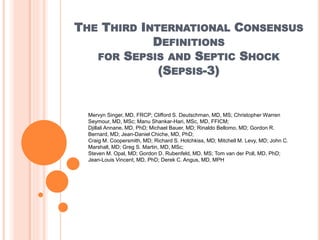 The third international consensus definitions | PPT
